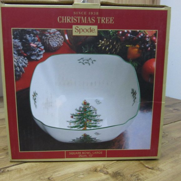 Spode | Dining | Spode Christmas Tree Inch Square Bowl Nib | Poshmark
